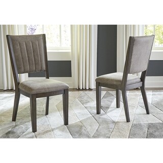 Ashley Furniture Wittland Gray/Dark Brown Dining Upholstered Side Chair ...