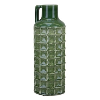 Sage Green Bottle Vase with Handle 15.5"H - Bed Bath & Beyond - 37825648