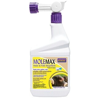 Bonide 690 Molemax Mole & Vole Repellent, Ready To Spray, 1 Qt - Bed ...