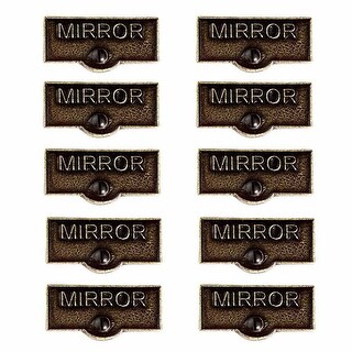 10 Switch Plate Tags MIRROR Name Signs Labels Cast Brass | Renovator's ...