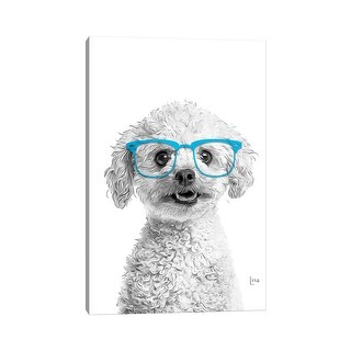 iCanvas "Poodle With Blue Glasses" by Printable Lisa's Pets Canvas ...