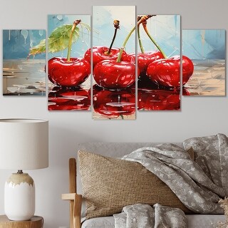 Designart "Fruit Abstract Cherry Expressive I" Food & Beverage ...