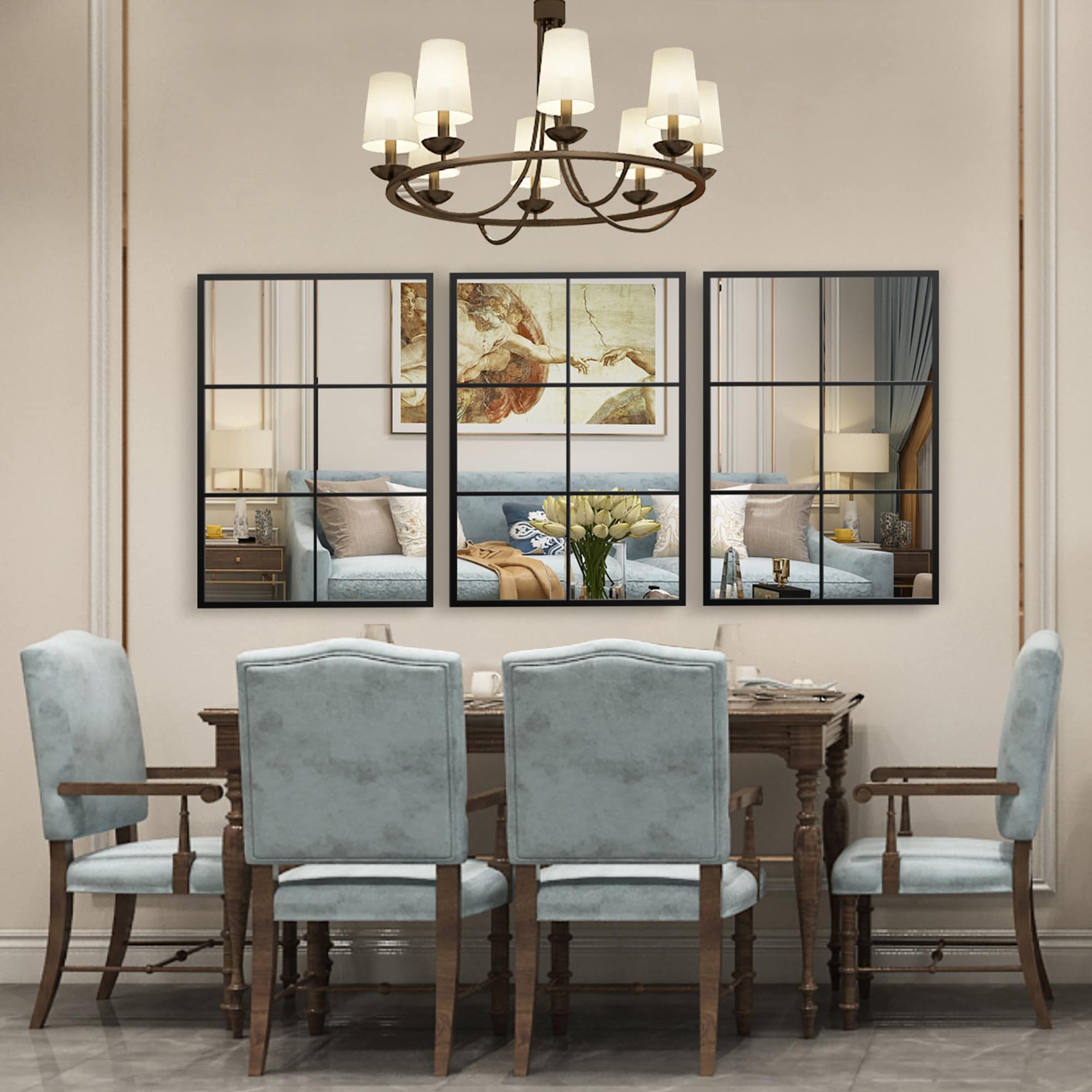 window mirror dining room