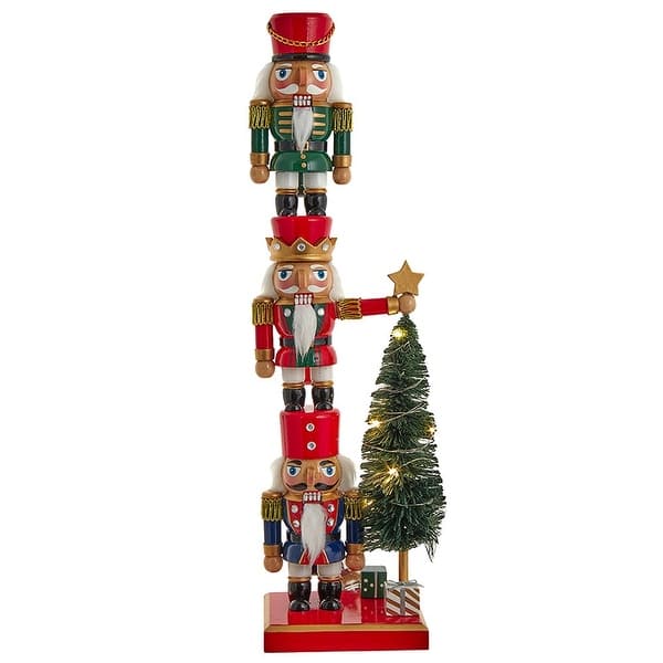 Kurt Adler 18-Inch Battery Operated Nutcracker with Light Up Tree - Bed ...