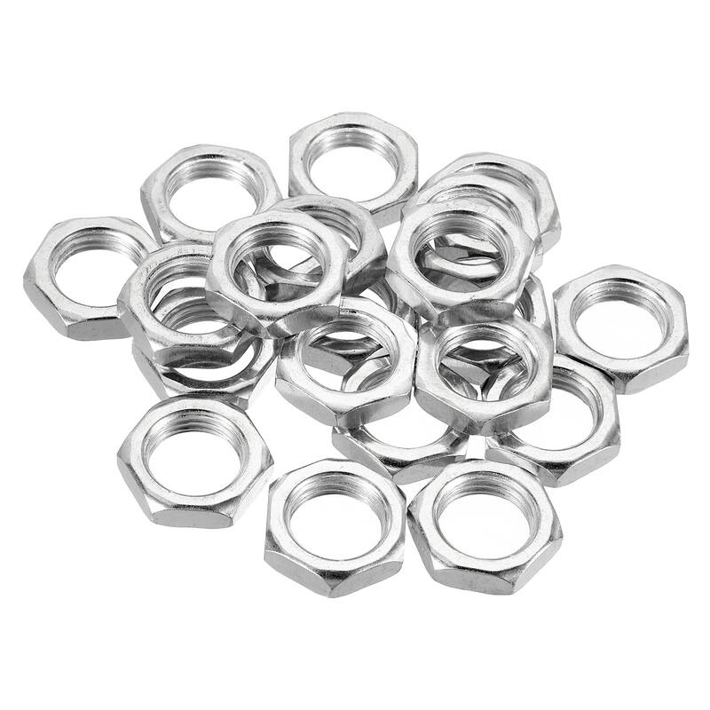 20pcs M16x1.5 Steel Hex Nuts Hardware Nuts Screw Bolt Fasteners 6mm ...