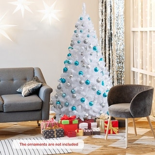 6ft Artificial PVC Christmas Tree W/ Stand Indoor Outdoor White - 39 ...