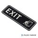 EXIT Sign, Acrylic Self Adhesive Door Sign Sticker Mounting Strips ...