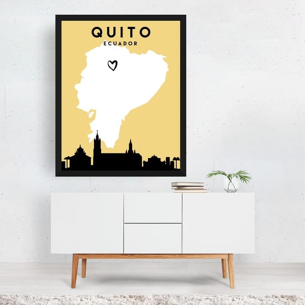 Quito Ecuador Quito Ecuador Heart City Map Maps Art Print/Poster - Bed ...