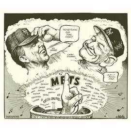 '''86 Mets: Gil Hodges & Casey Stengel'' by Bill Gallo Celebrities Art ...