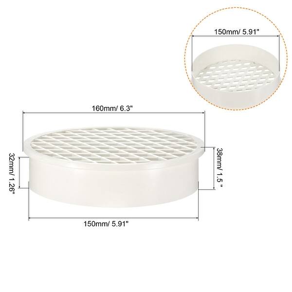 Duct Pipe Connector Flange, Straight Insert Floor Grid Cover Strainer ...