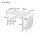 Metal Loft Bed with Wardrobe, LED Light, L-Shaped Desk and USB - Bed ...