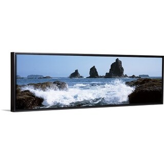 "Sea Stacks Olympic National Park WA" Black Float Frame Canvas Art ...