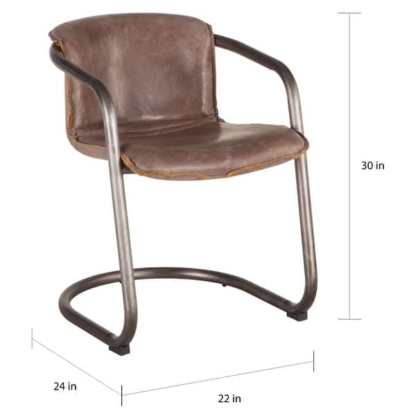 Chiavari Distressed Jet Brown Leather Dining Chair - Bed Bath & Beyond ...