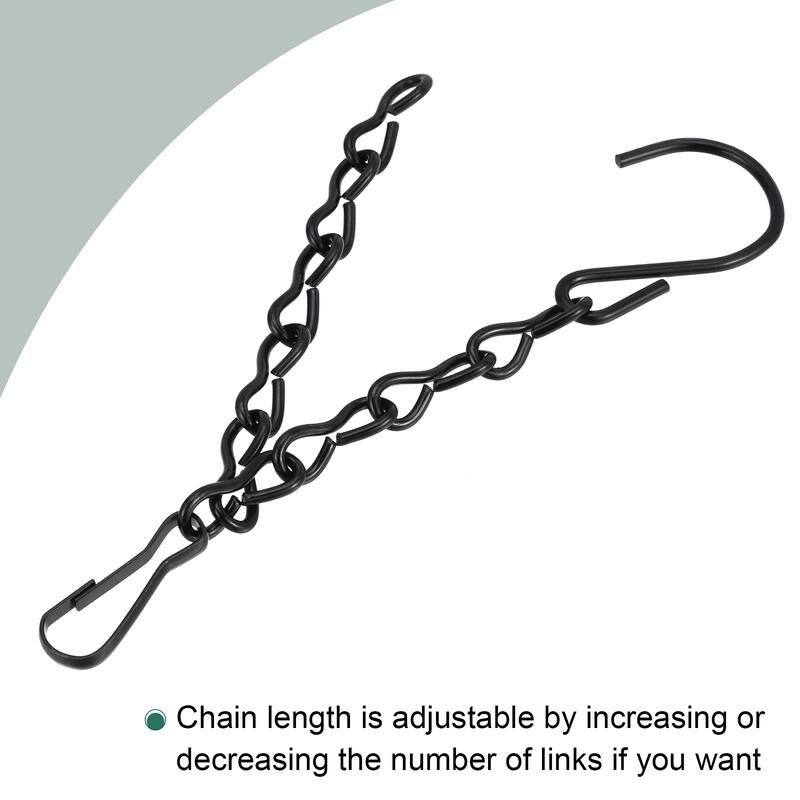 Hanging Chains 24cm Extension Chain Link with S-Shaped Hooks 6Pcs ...