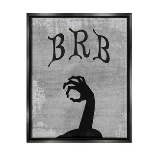 Stupell BRB Zombie Graveyard Framed Floater Canvas Wall Art Design by ...