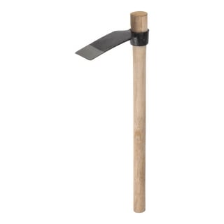 Single Head Garden Hoe Rake 16" Steel Hand Hoe with Wooden Handle ...