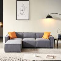Modular Sofa L Shape with Convertible Ottoman Chaise - Bed Bath ...