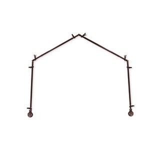 Decorative Ronan 13 By 16in Diameter 4Sided Bay Window Curtain Rod ...