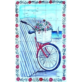 30in x 48in French Country 40pc Mosaic Tile Ceramic Wall Mural - Bed ...