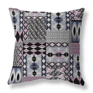 Pink And Blue Patched Perfection Indoor/Outdoor Throw Pillow - Bed Bath ...