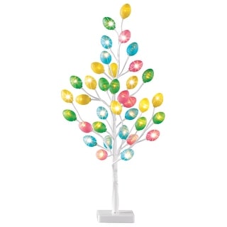 LED Lighted Easter Egg Tabletop Tree Decoration - 4 x 23.25 x 4 - Bed ...