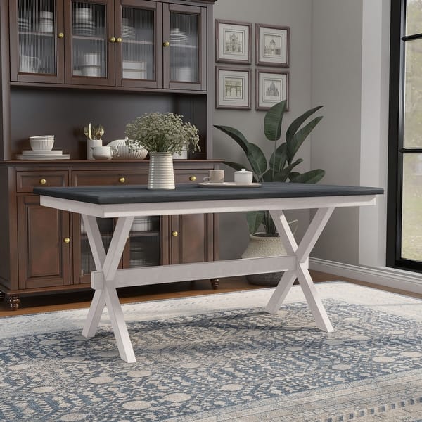 Furniture of America Paiz Farmhouse 60-inch Wood Dining Table - Bed ...