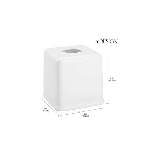 mDesign Plastic Square Facial Tissue Box Cover Holder - Bed Bath ...