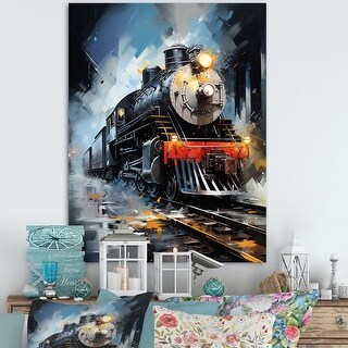 Designart "Abstract Train Fluid Motion" Train Wall Decor - Bed Bath ...