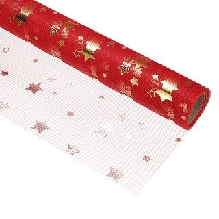 Flower Wrapping Mesh 15ft Floral Bouquet Packaging Star Net Yarn Red ...