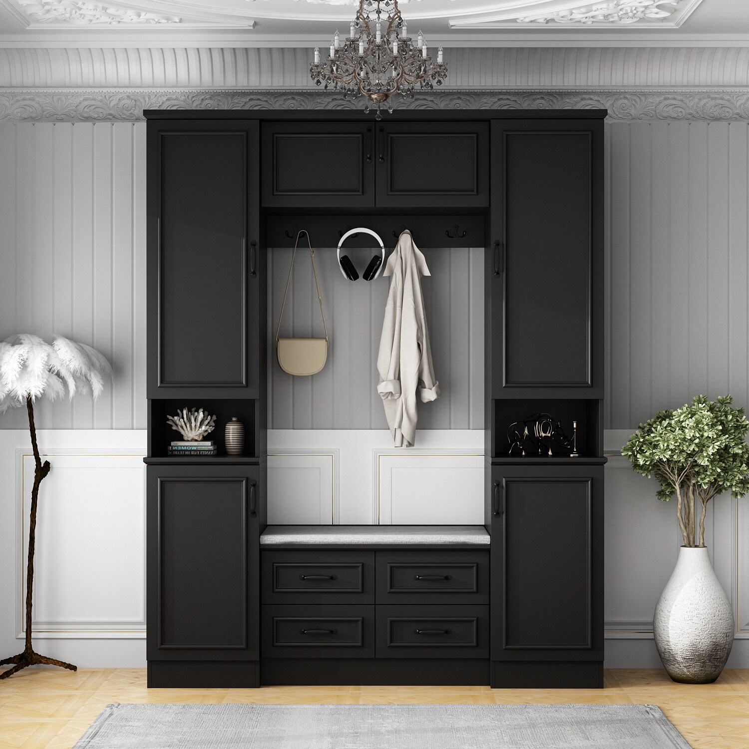 Armoire with bench store