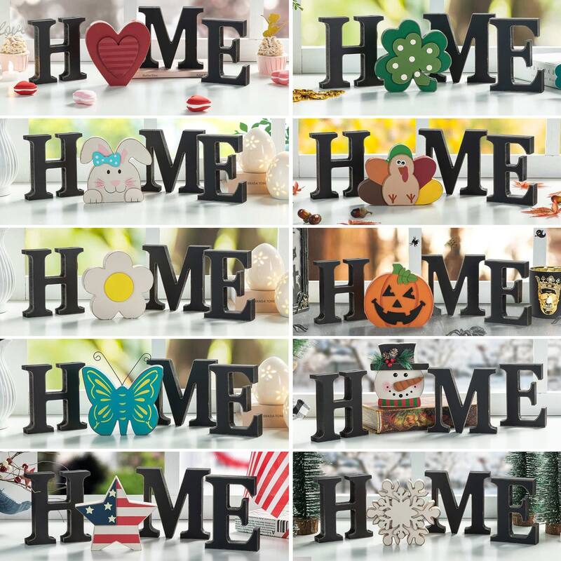 Glitzhome 13 Pieces Patriotic / Fall / Halloween Tabletop With 10 ...