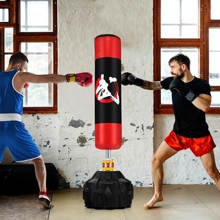 70 Inch Freestanding Punching Bag with Fillable Base 12 Suction Cups ...