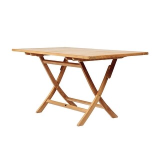 Teak Dining Folding Table Colorado - Rectangular 59 x 32" (150 x 80 cm ...