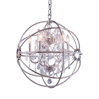 Geneva 5 light polished nickel Pendant Clear Royal Cut crystal - One ...