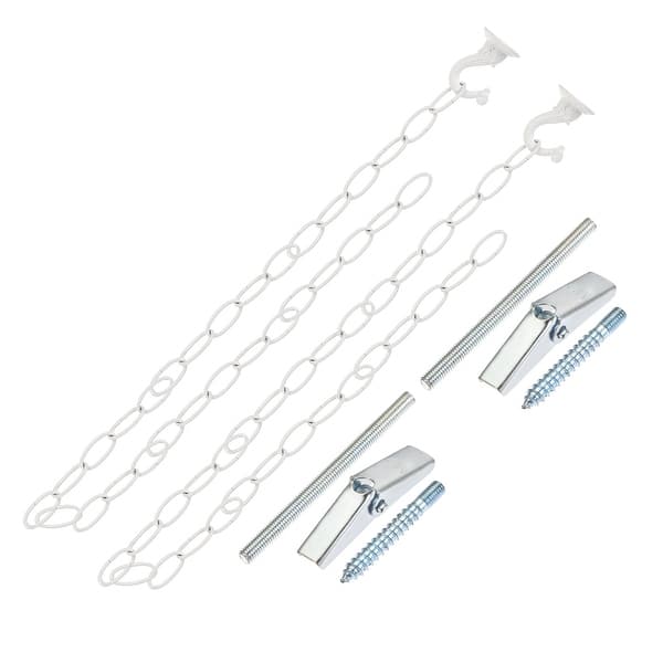 Ceiling Hook Wall Mount 37x55mm with 1M Hanging Chain Extension Link ...