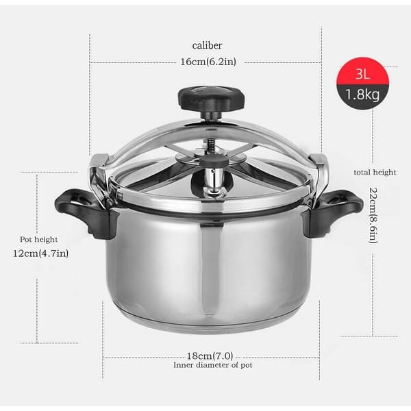 Family Small Mini Pressure Cookers, Stainless Steel 3ltr Pressure ...