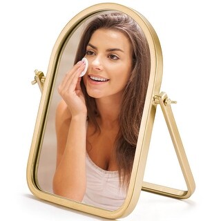 Vanity Makeup Table Mirror - Desk Mirrors 360 Adjustable Rotation,Metal ...