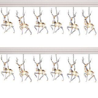 Elegant Holiday Deer Battery Operated Outdoor String Lights - 86 x 4.5 ...
