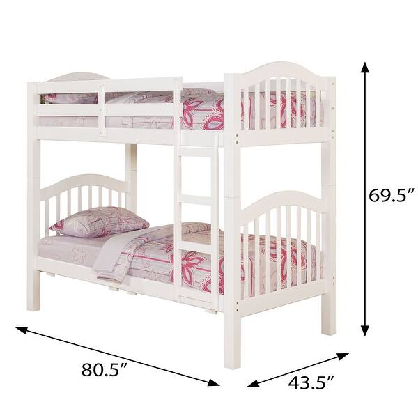 Luna Twin/Twin Bunk Bed with Right Facing Front Ladder - Bed Bath ...