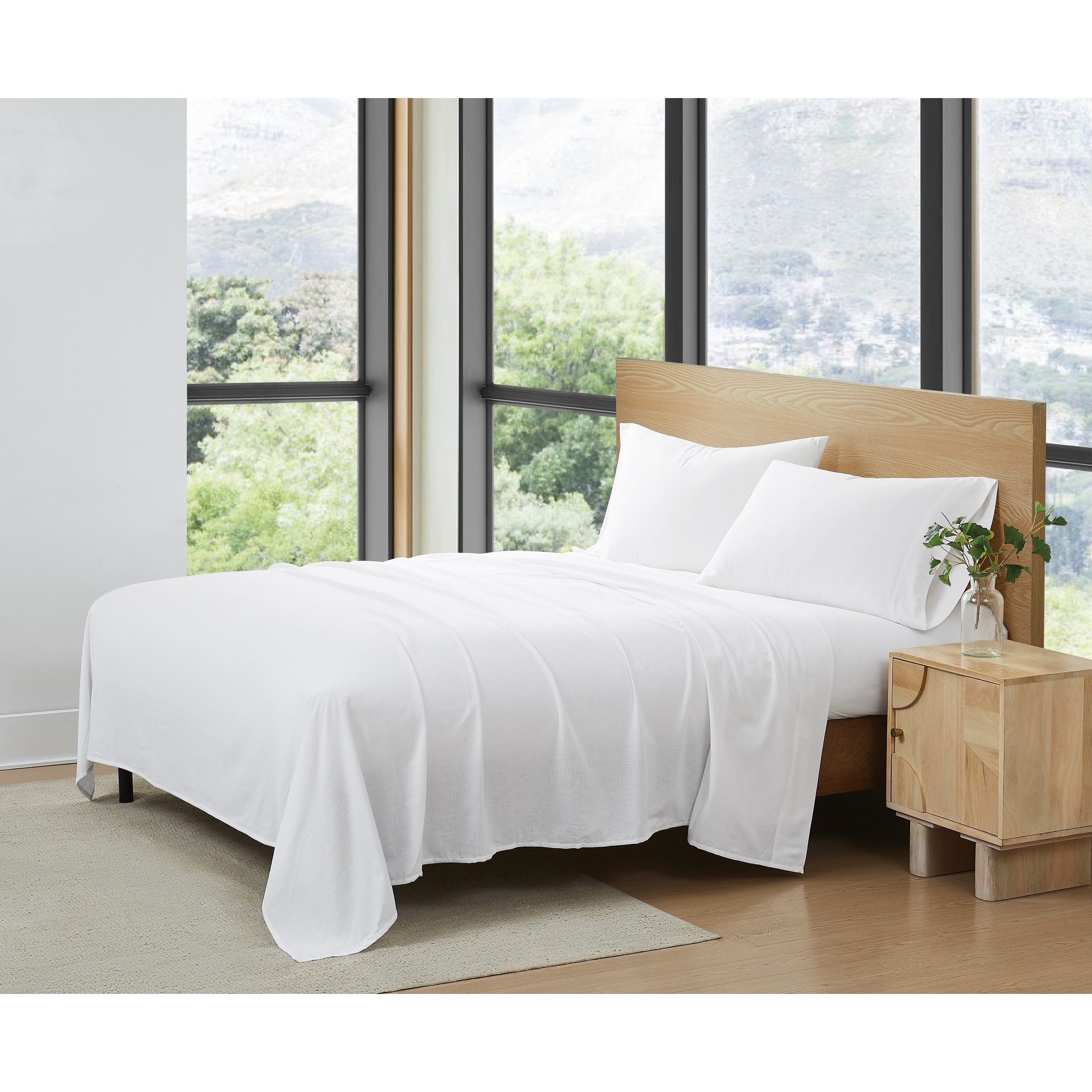 white sheets linen