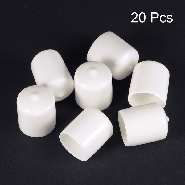 20pcs 3/4" 19mm Round Rubber End Caps Rod Thread Bar Screws Bolts Tubes ...