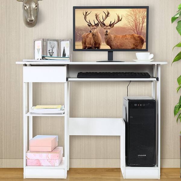 35 Inch Computer Desk Desktop Home Computer Desk Modern Minimalist Desk ...