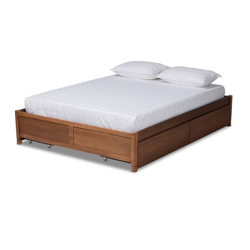 Yara Modern & Contemporary 4-Drawer Wood Storage Bed Frame(Platform ...