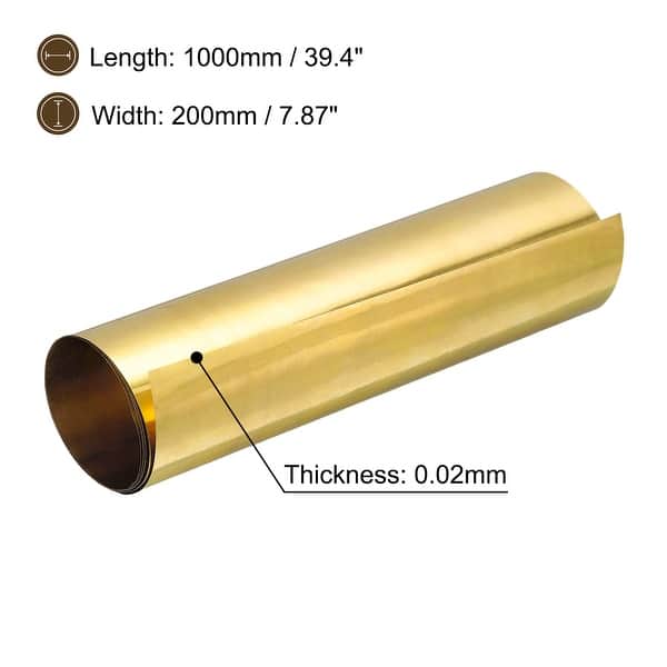 Brass Sheet Roll, Brass Foil Roll Brass Strip Gold for Crafts - Bed ...