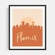Phoenix Arizona Maps City Cityscape Coordinates Love Art Print/Poster ...