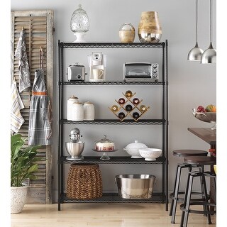 Supreme Adjustable 48"W x 18"D x 74"H 5-Shelf Freestanding Shelves ...