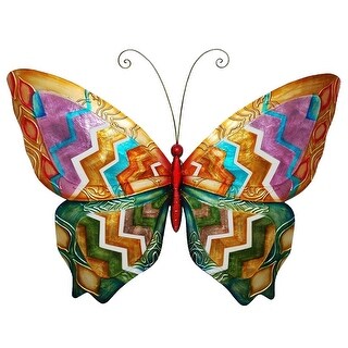 Eangee Home Designs Metal Handcrafted Butterfly Multi Color Pattern ...