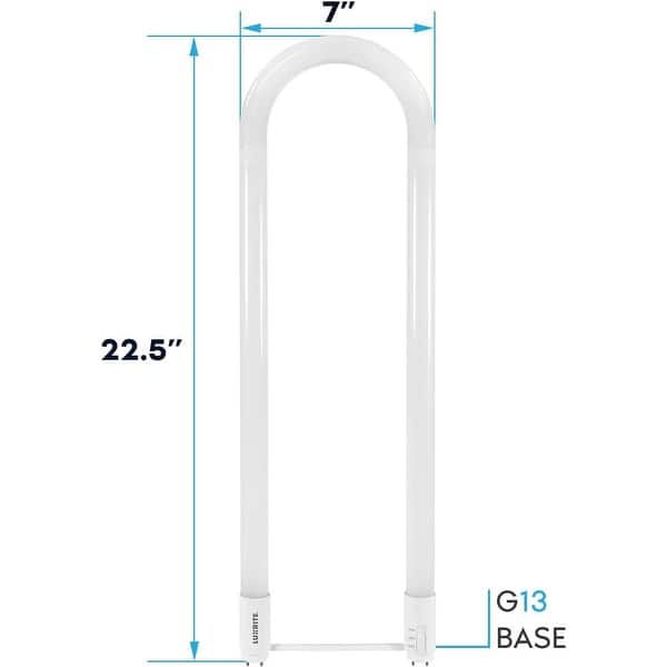 Luxrite U Bend LED Tube Light, T8 T12, 17.5W, 3 CCT, 2100 Lumens Direct ...