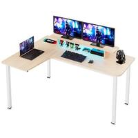 60 Inch Led L Shaped Desk Computer Corner Desk with Monitor Stand - Bed ...