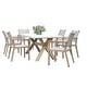 Cordelia 7-Piece Ivory Composite and Eucalyptus Wash Dining Set - Bed ...